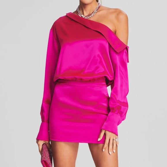 Retrofete | Dresses | Retrofte Elio Dress Neon Pink | Poshmark